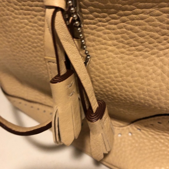 Coach | Bags | Coach Beige Tote With Tassels | Poshmark